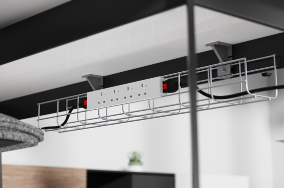 Above desk power and USB technology